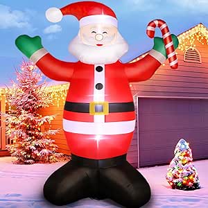 Amazon.com: ENLIEASE Christmas Inflatables Outdoor Decorations, 6 FT ...