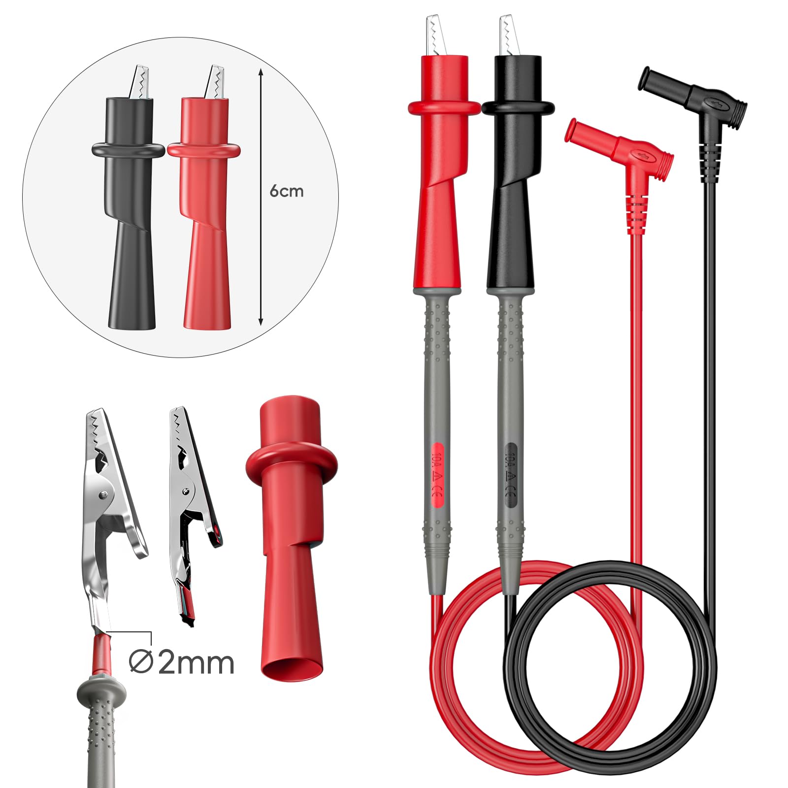 Snapklik.com : Goupchn Multimeter Test Leads Kit Banana Plug