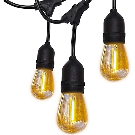 UL Listed 52Ft Shatterproof Outdoor LED String Lights with 26 Dimmable ...