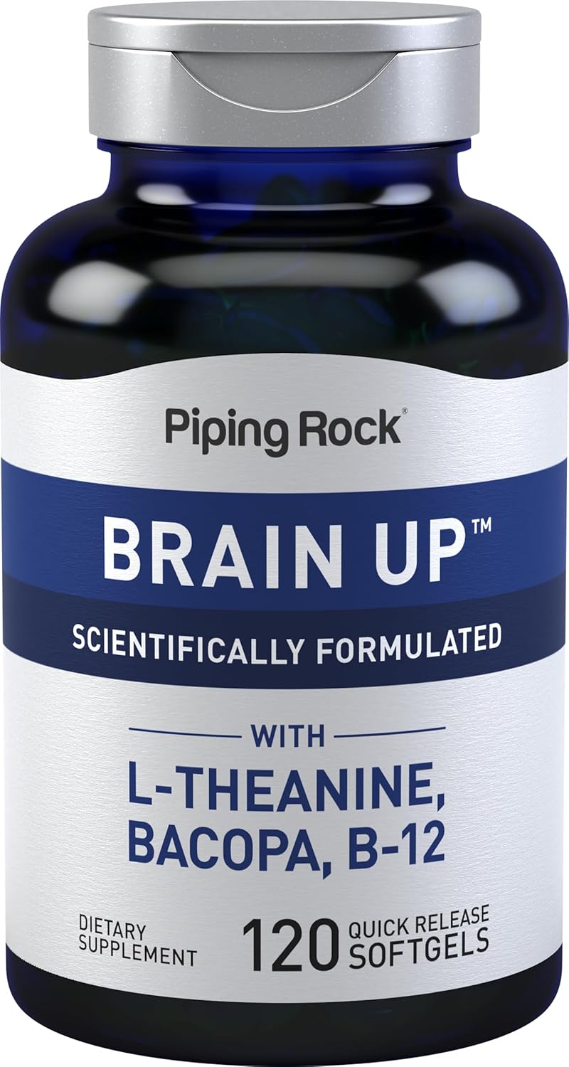 Piping Rock Brain Up Suplemento 120 cápsulas blandas con L teanina ...