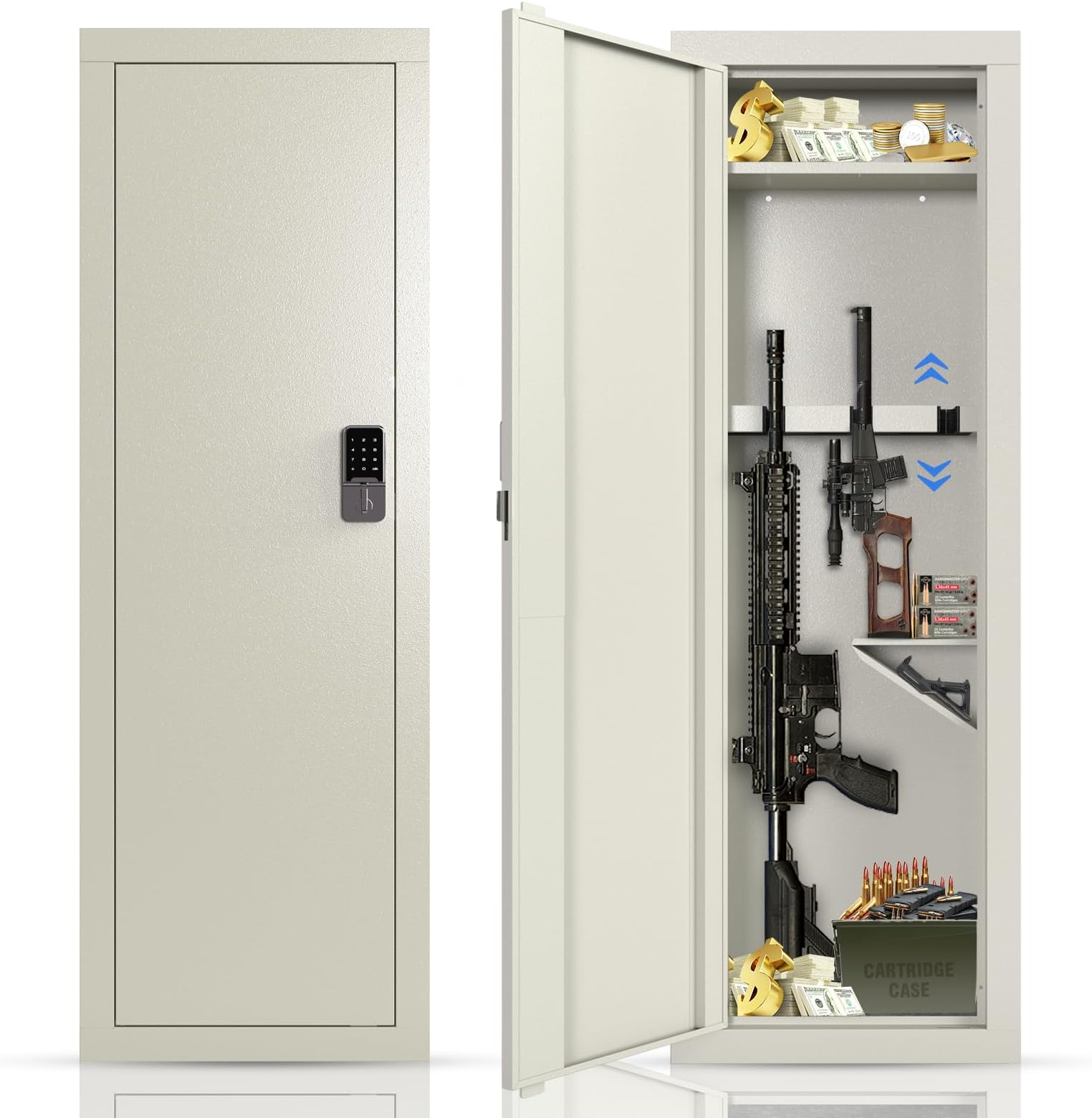 Karini Wall Gun Safe, Gun Safes for Home, Wall Safes Between the Studs ...