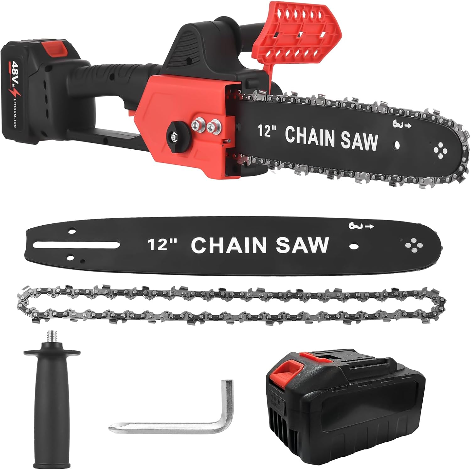 Amazon.com: ACAGALA 12 inches Cordless Electric Chainsaw with Brushless ...