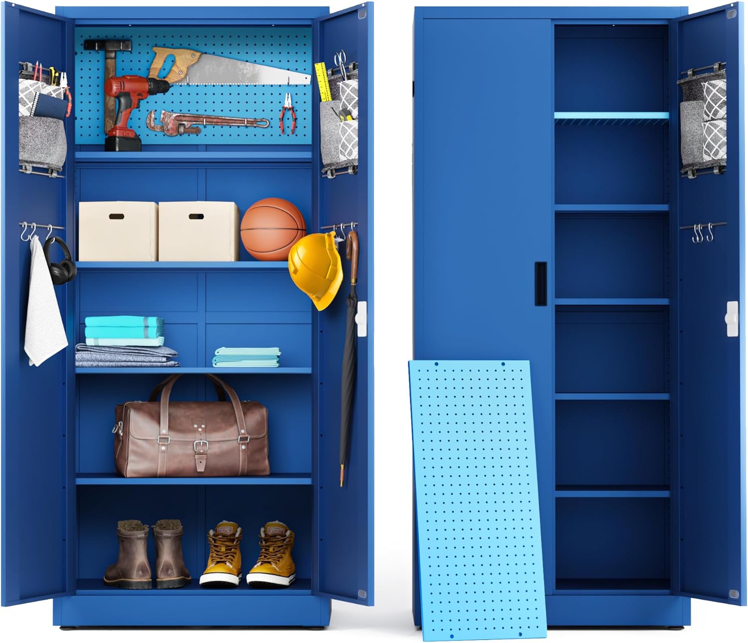 METALTIGER Locking Metal Storage Cabinet | Garage Storage Cabinet with ...