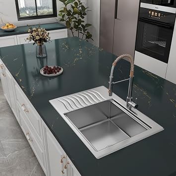 YENHOME Countertop Self Adhesive Covering Waterproof Marble Contact ...