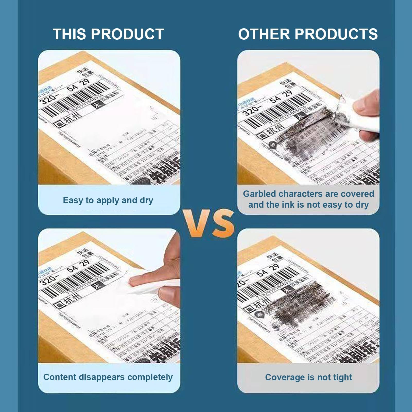 Package Label Eraser Thermal Paper Correction Fluid, Privacy ...