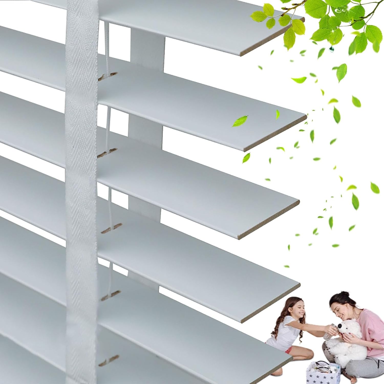 Amazon.com: 2" Slat Solid Wooden Blinds, Blackout Horizontal Venetian ...