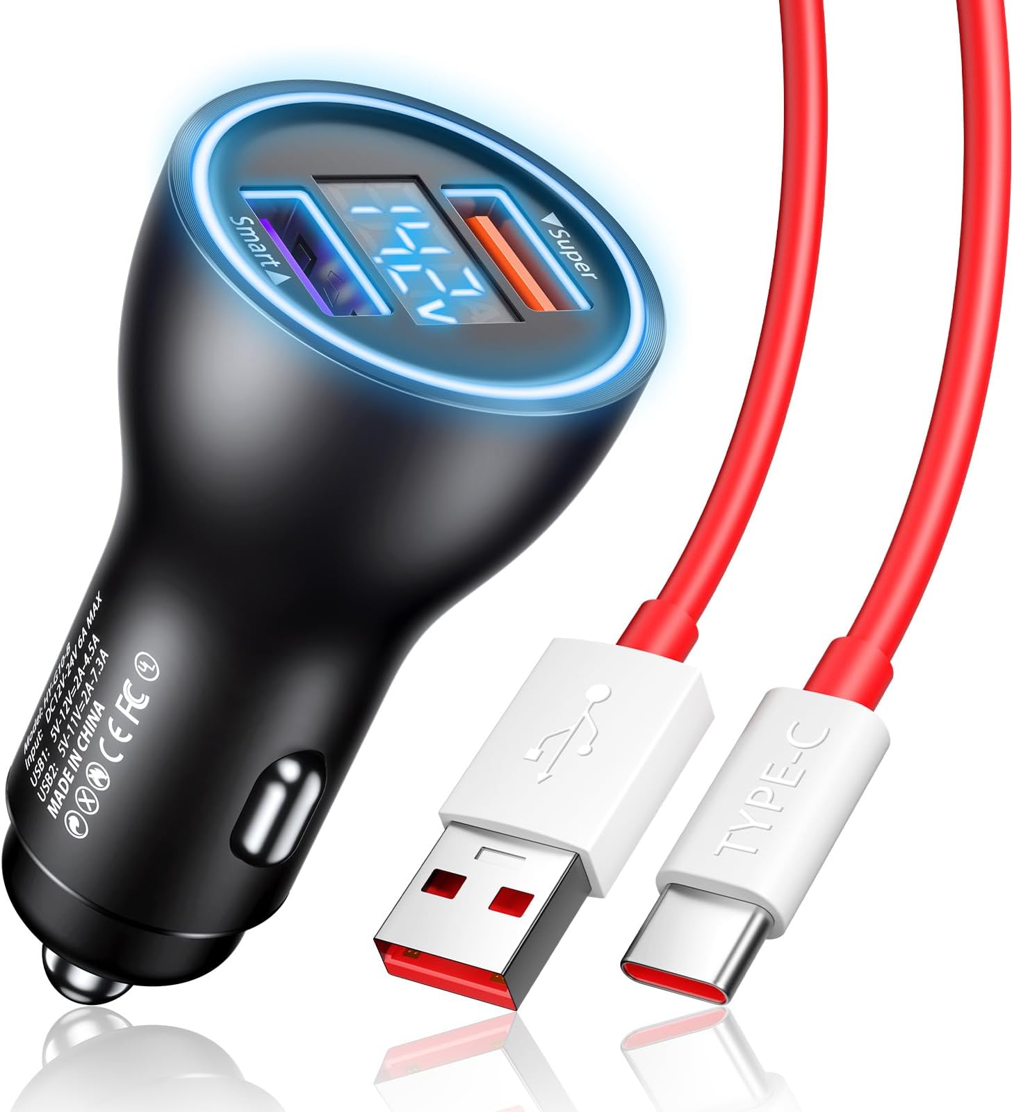 Amazon.com: for Oneplus Car Charger 100W 80W 65W Fast Charge for One ...