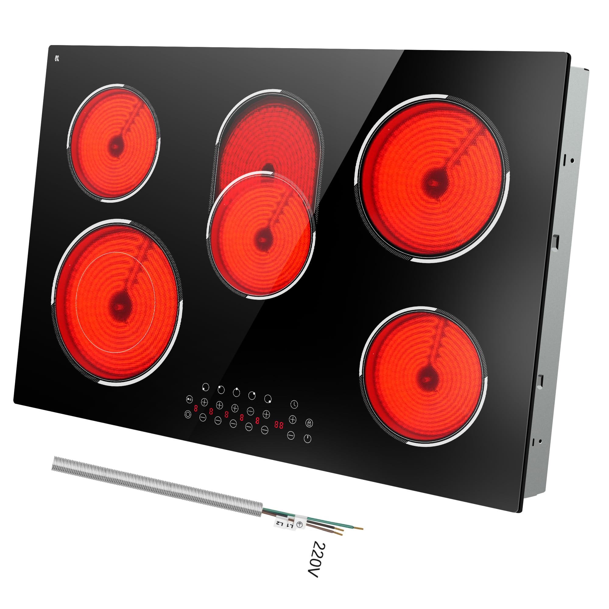 Amazon.com: Traenvir 30 Inch Electric Cooktop, Built-in 5 Burner ...