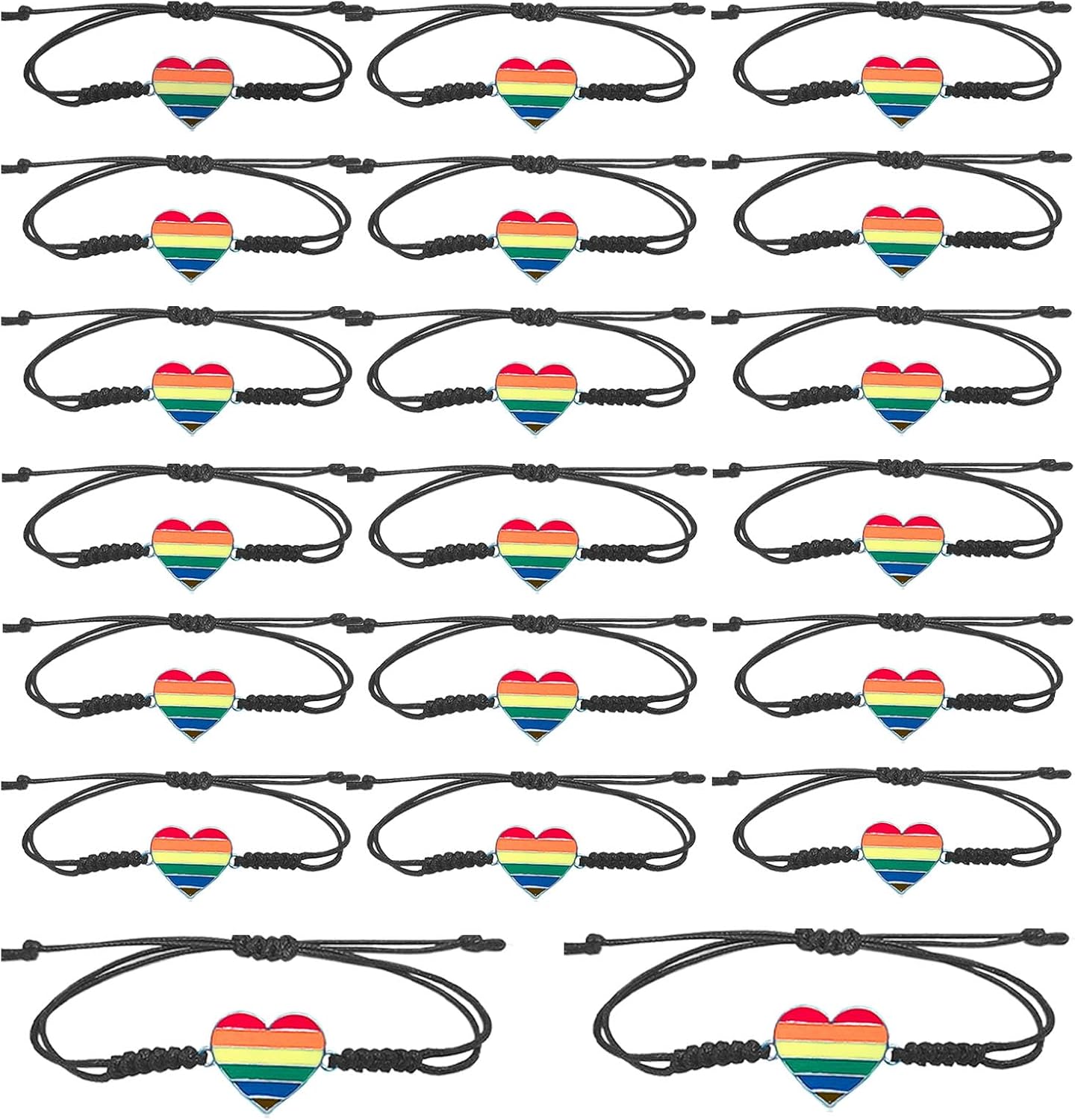 Amazon.com: NIANNIAN Pride Bracelet 20Pcs LGBTQ Rainbow Bracelets Lgbtq ...