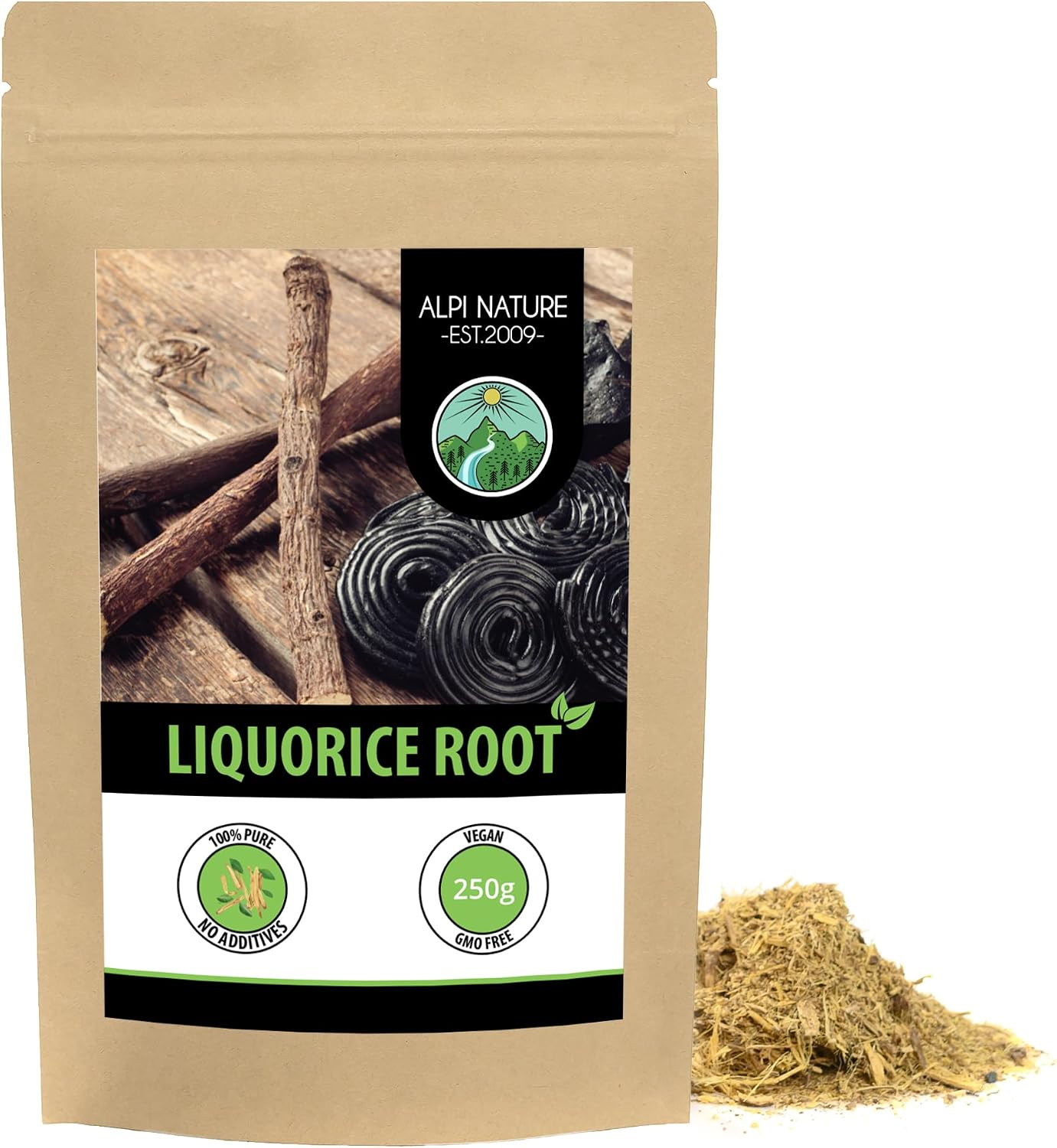 Alpi Nature Licorice Root Tea 250g 8.8 oz, Dried and Cut Liquorice Root ...