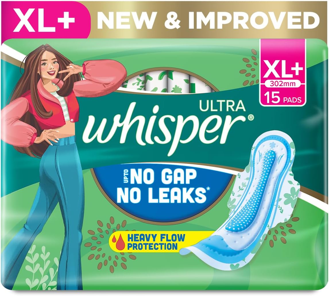 Amazon.com: Whisper Ultra Sanitary Pads with Wings - 15 Pieces (XL Plus ...