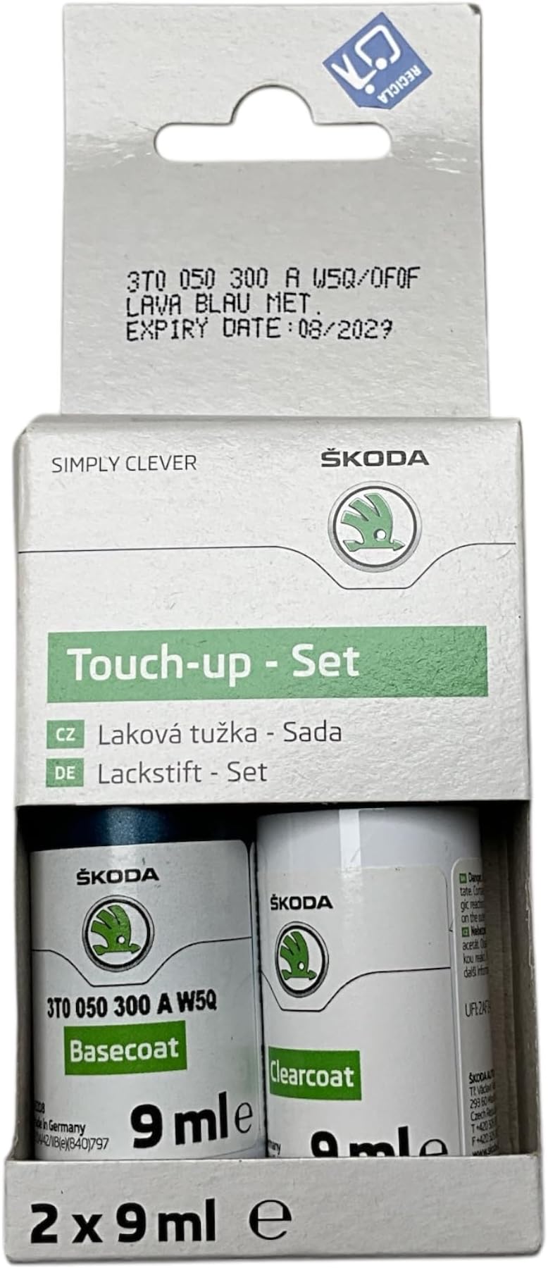 Skoda Original Lackstift Set Race Blau Metallic 8X8X F5W : Amazon.de ...