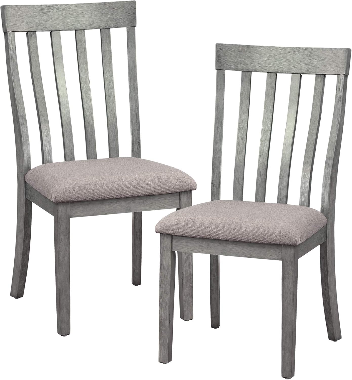 Amazon.com: Homelegance Blair Slat Back Dining Chair, Set of 2, Gray ...