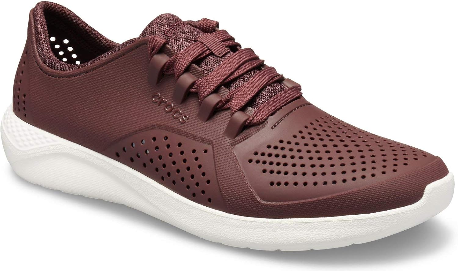 Crocs Men's Literide Pacer Sneakers, Burgundy/White, 10 UK: Amazon.co ...