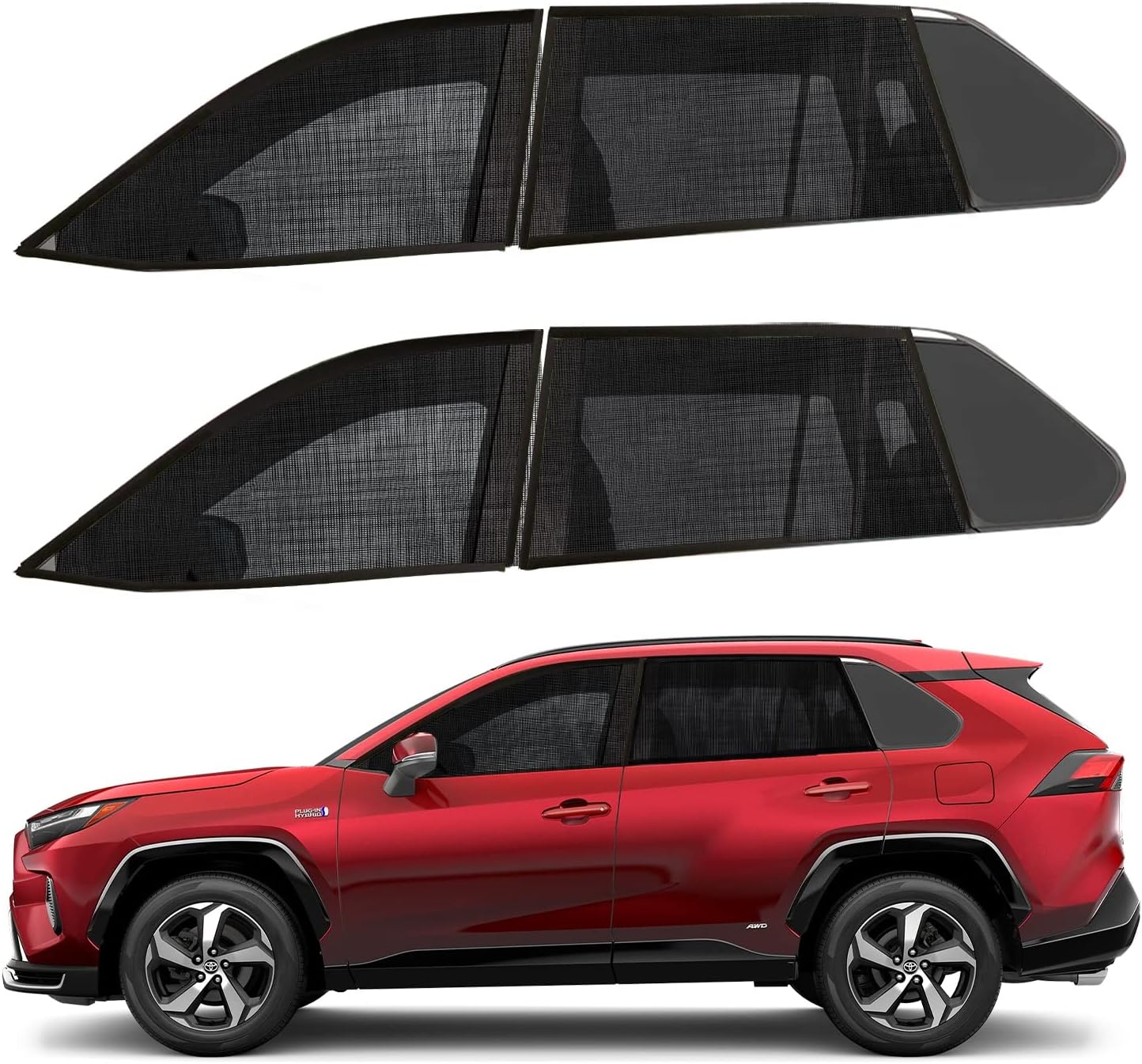 AutomendPro Car Windows Mosquito Net - 4 Pack Large Size Netting for ...