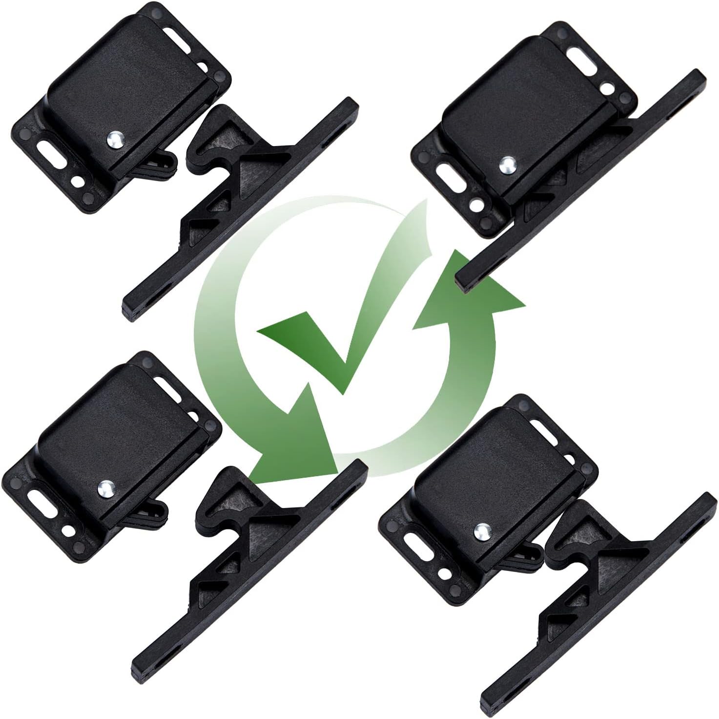 4 x Spring Loaded Mini Tip Push Catch Release Latch Caravan Boat ...