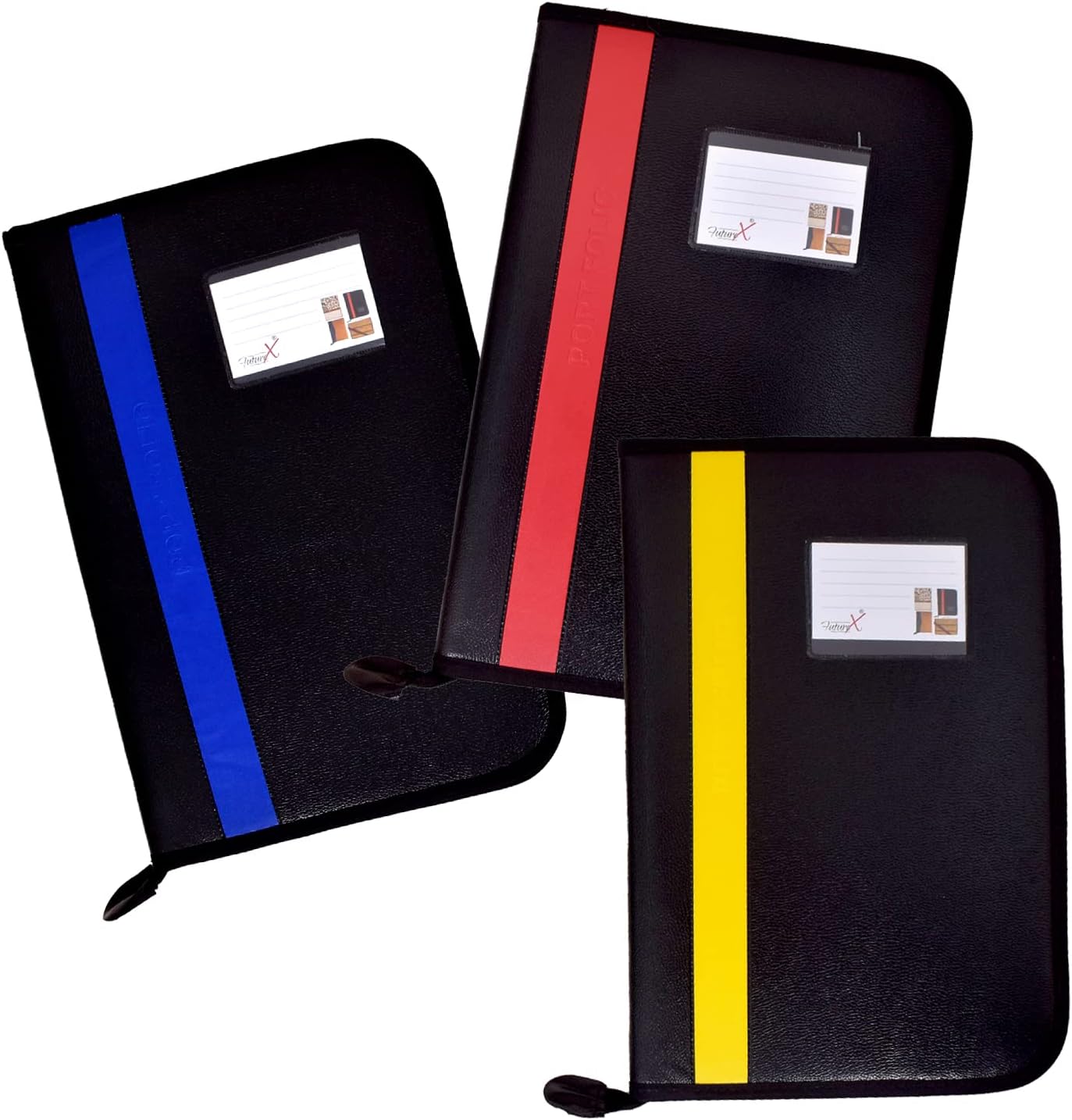 CAMPIO PU Leather 20-Leaf Strip File Folder, Professional Interview ...