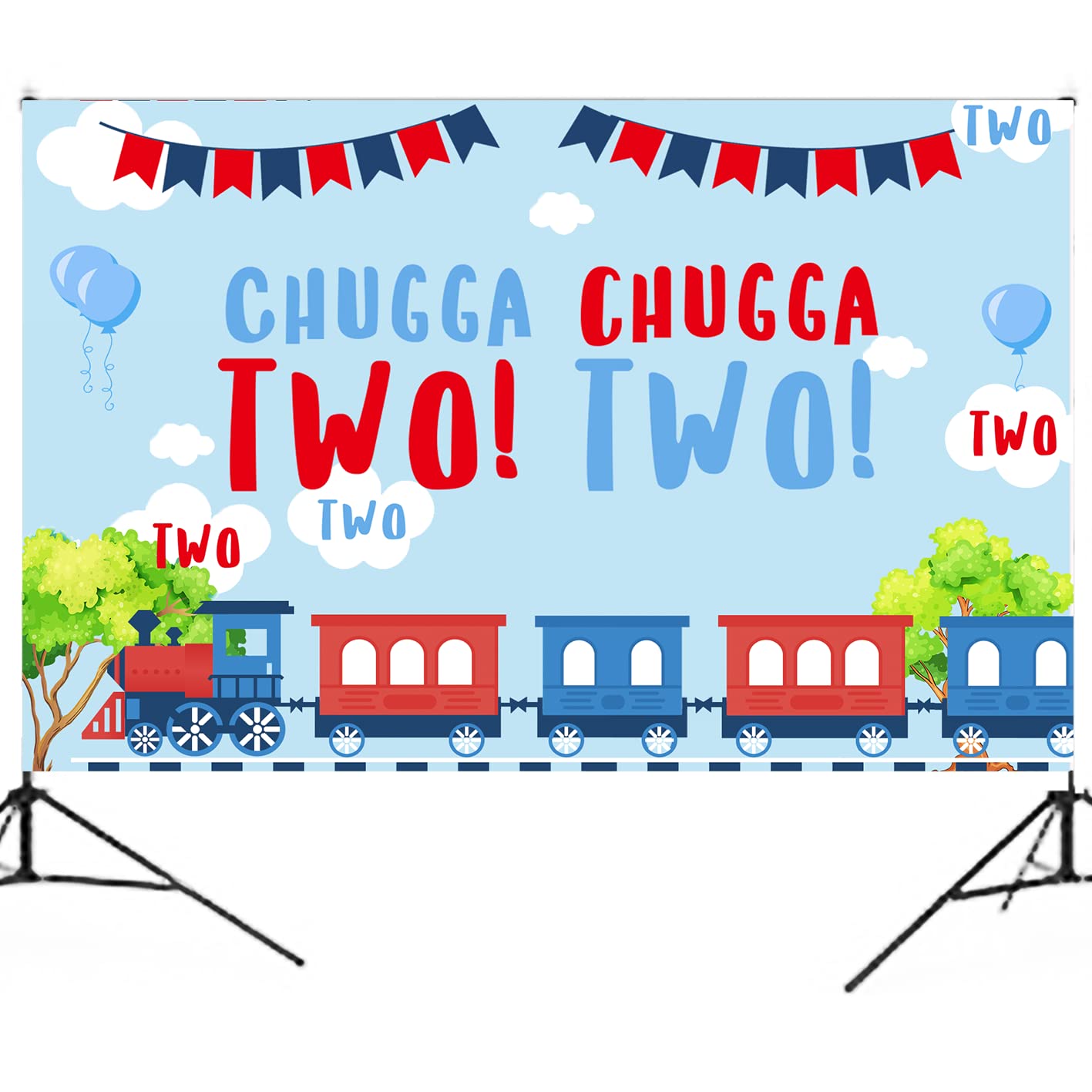 Amazon.com : Train 2nd Birthday Party Supplies, Chugga Chugga Two Two ...