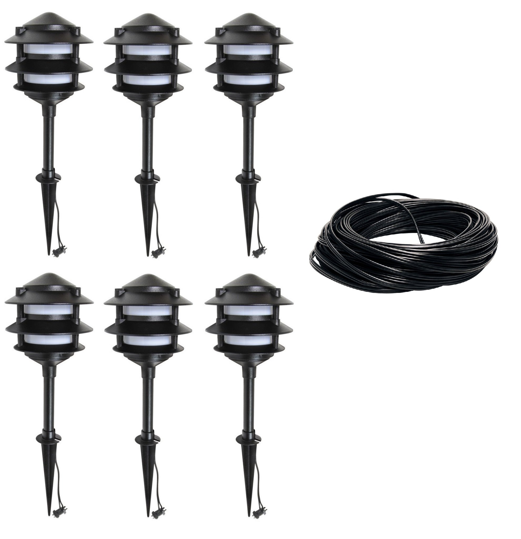 6 Pack Malibu 8301 9200 06 Led Cast Metal Pagoda | Desertcart Haiti
