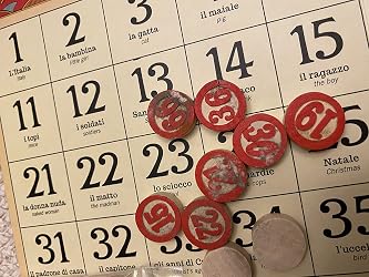 Tombola Bingo Board Game | The Italian Game of Chance for Family ...