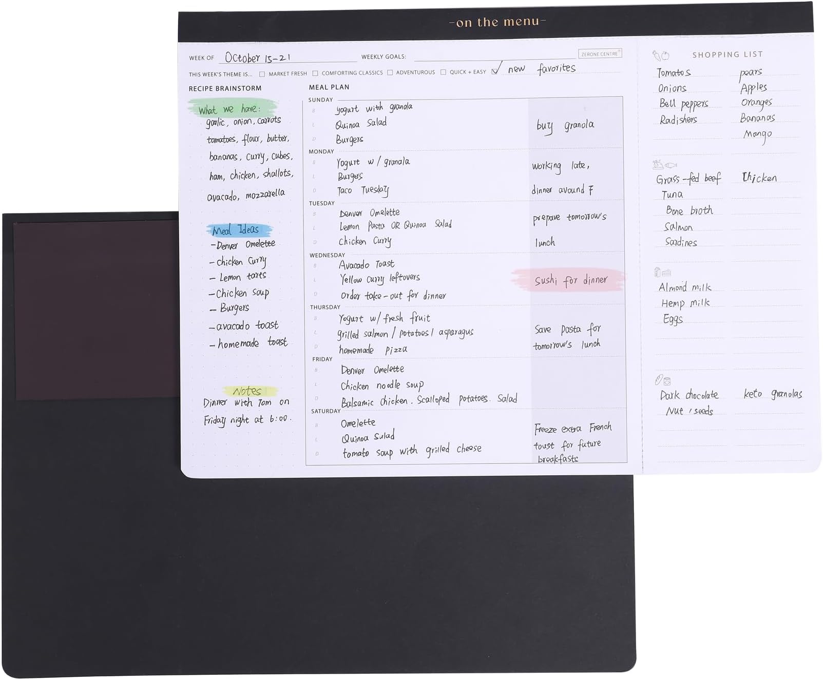 Amazon.com : Weekly Meal Planner - Undated Magnetic Notepads with ...