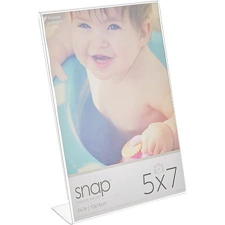Amazon.com: Snap 5x7 Clear Acrylic Self Standing Frame, Set of 12 ...