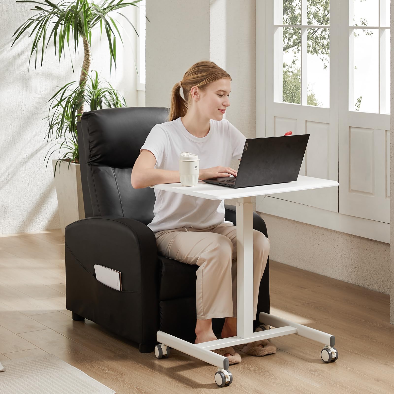 Snapklik.com : SMUG Mobile Small Rolling Desk - Adjustable Height ...