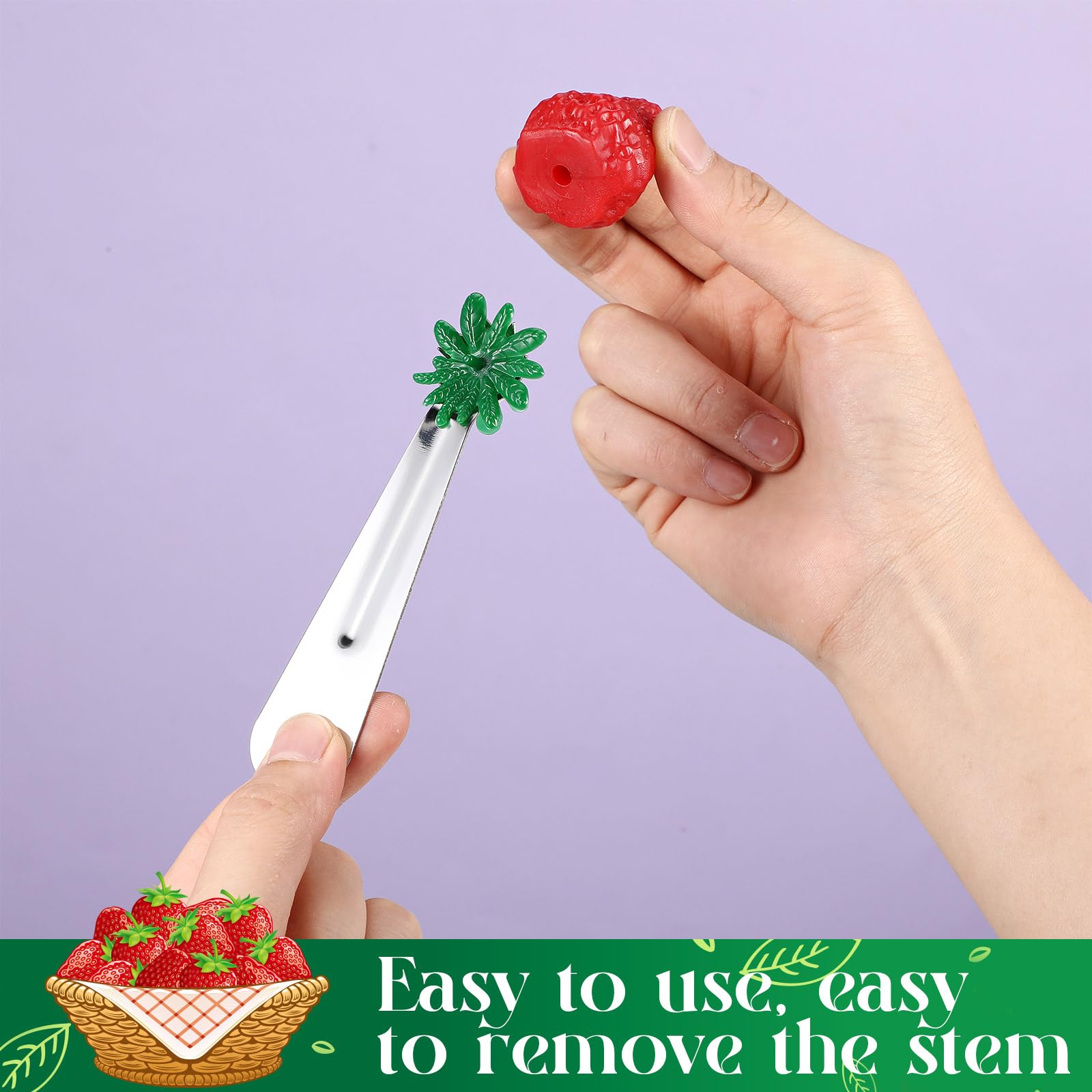 Fruit Corer Tool Baderke 8 Pcs Tomato Stem Corer Strawberry Baller ...