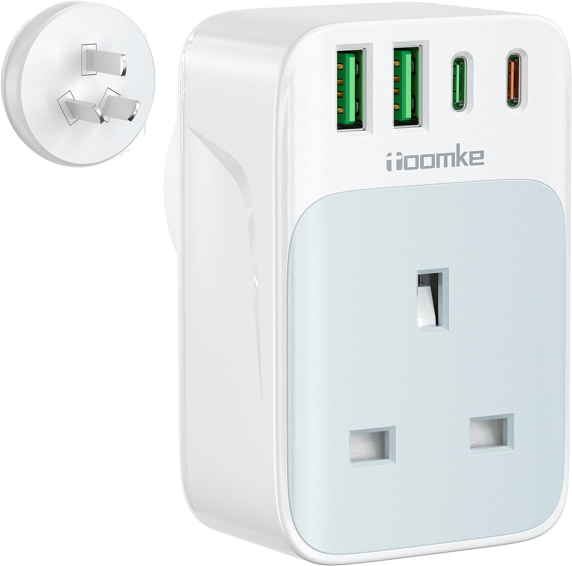 UK to Australia Plug Adapter, Australian China Travel Adapter PD 35W ...