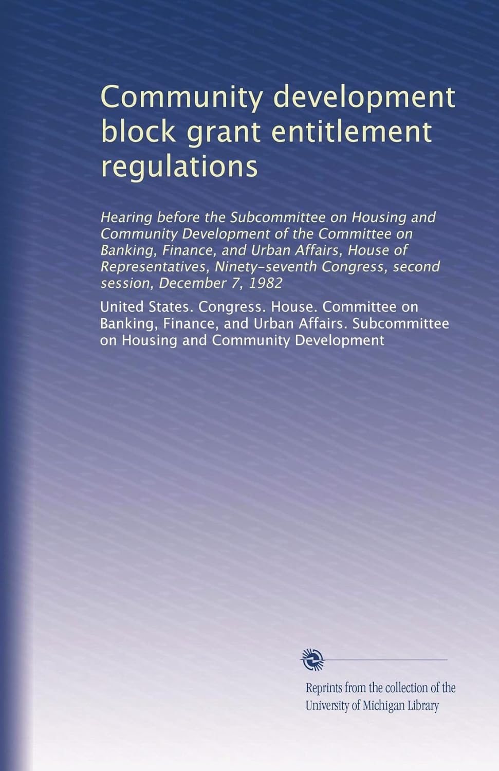 Amazon.com: Community development block grant entitlement regulations ...