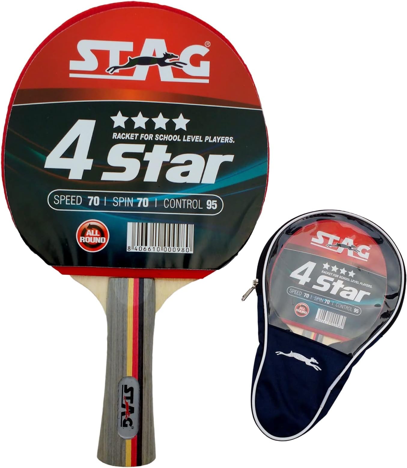 Stag Iconic 4 Star Table Tennis (T.T) Racket|Premium Ittf Approved ...
