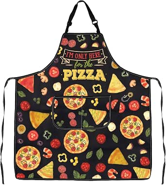 Amazon.com: WSNANG Pizza Loves Gifts Pizza Maker Apron I'm Only Here ...