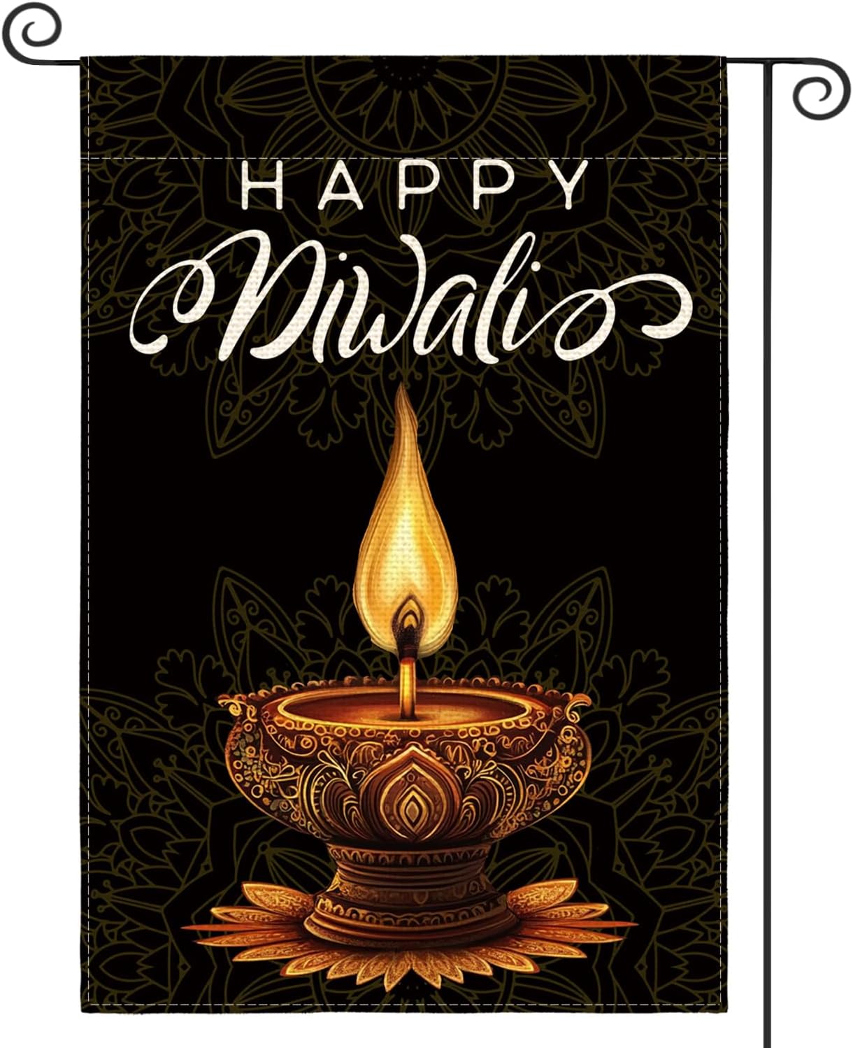 Amazon.com : AVOIN colorlife Happy Diwali Garden Flag 12x18 Inch Double ...