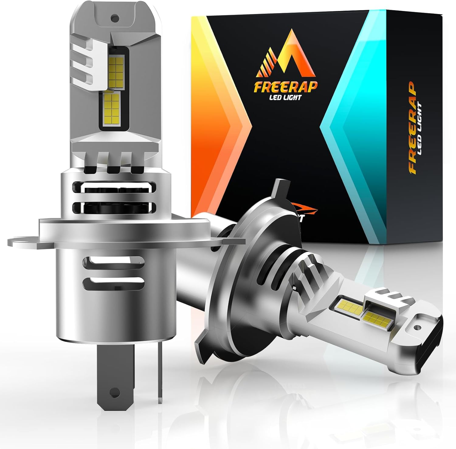 FREERAP H4 led headlight bulb, 26000LM 6500K, 500% Super Brighter H4 ...