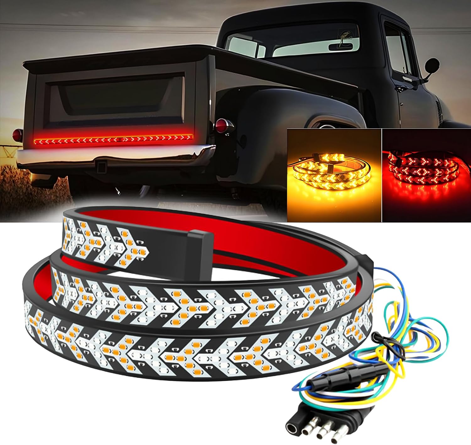 Amazon.com: 60 Inch LED Tailgate Light Bar Strip, Strobe Tail Light ...