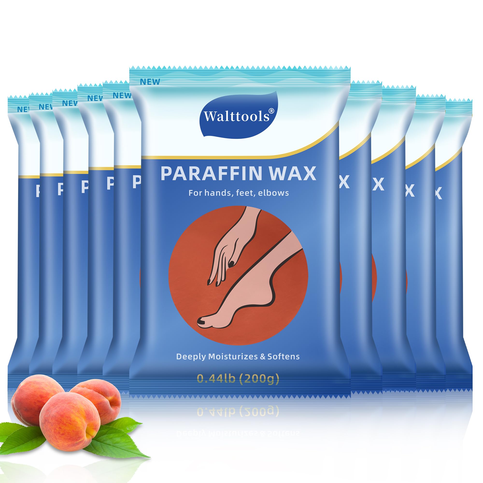 Amazon.com : Walttools Paraffin Wax for Hands and Feet, 10 Pack Peach ...