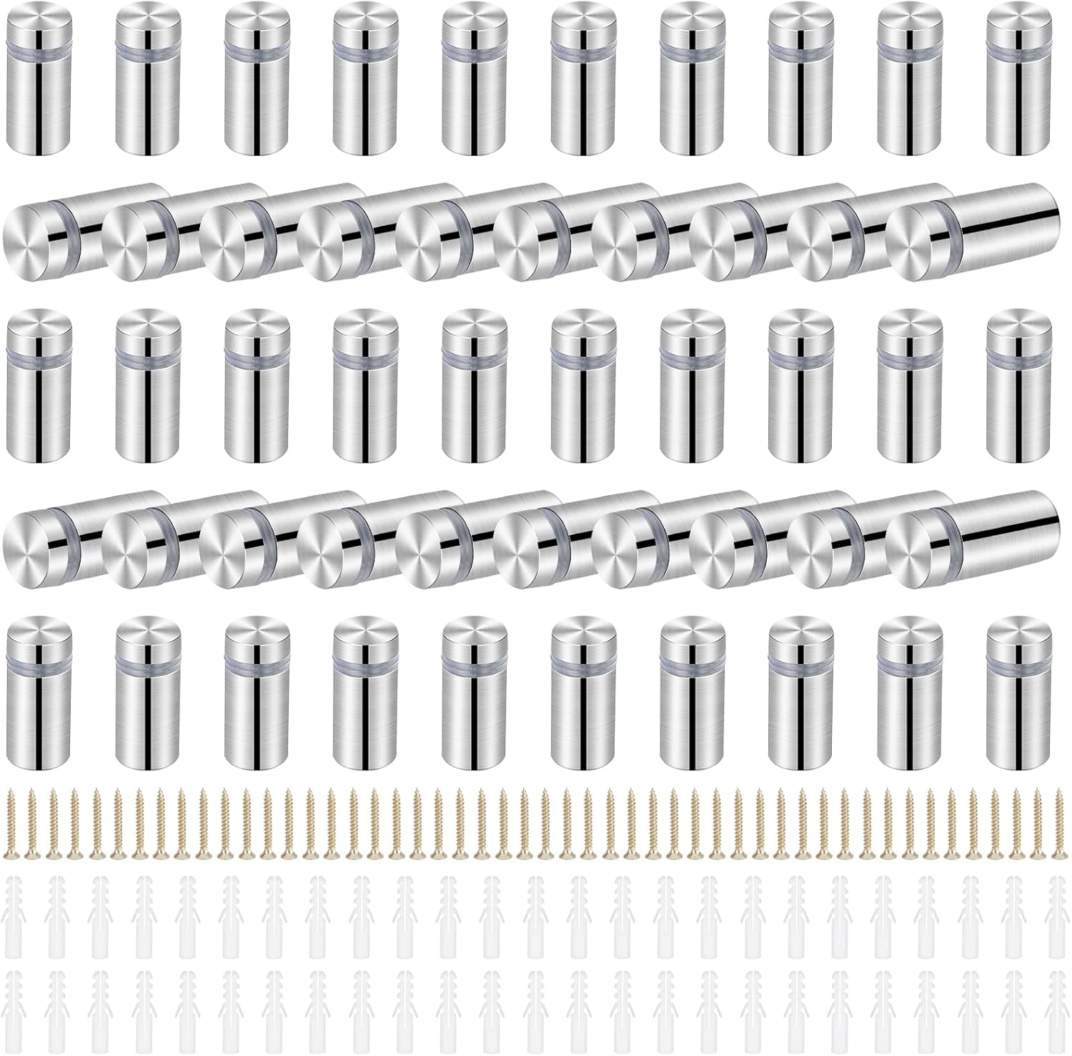 50 Packs Sign Standoff Screws Advertising Screws Stainless Steel Wall ...