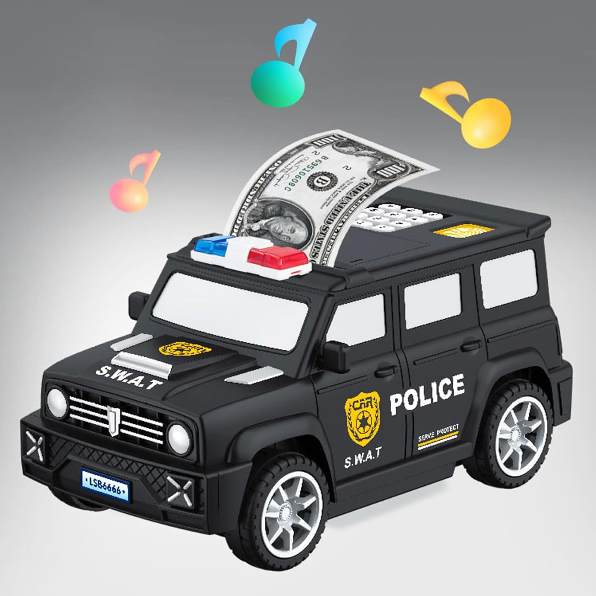 Amazon.com : Piggy Bank,ATM Piggy Bank for Real Money,Police Car Toy ...