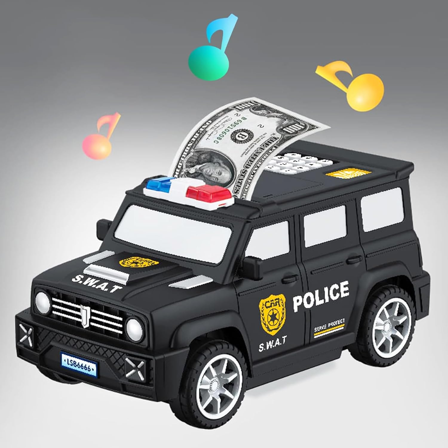 Amazon.com : Piggy Bank,ATM Piggy Bank for Real Money,Police Car Toy ...