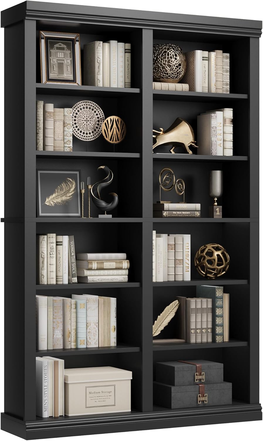 Amazon.com: GarveeHome 74.5" Tall Bookshelf with Double Storage, Extra ...