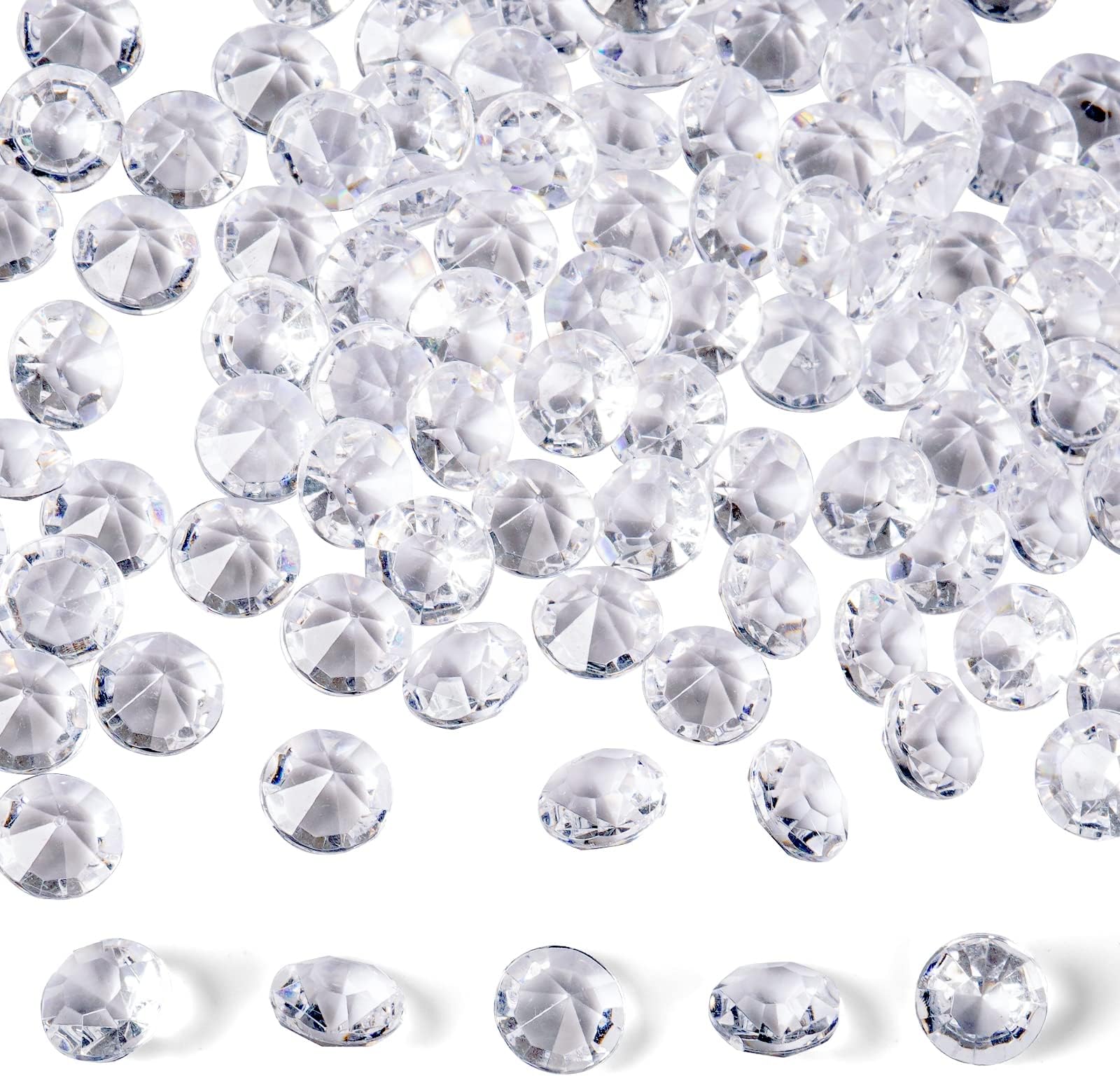 Amazon.com: 400 Pieces 0.8"(20mm) Fake Diamond Acrylic Gems Clear ...