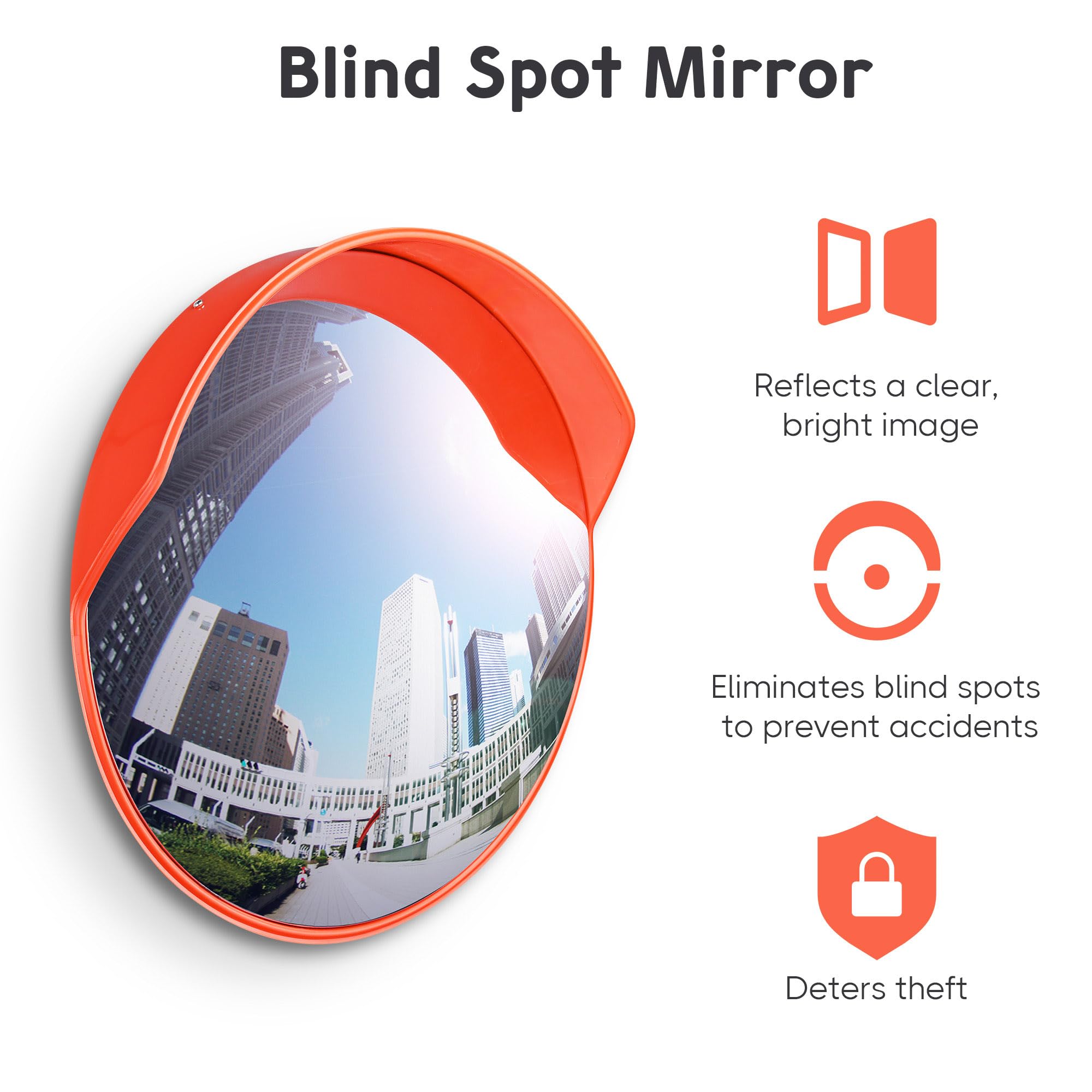 Snapklik.com : Convex Safety Traffic Mirror, 2 Pcs 23" Outdoor/Indoor ...