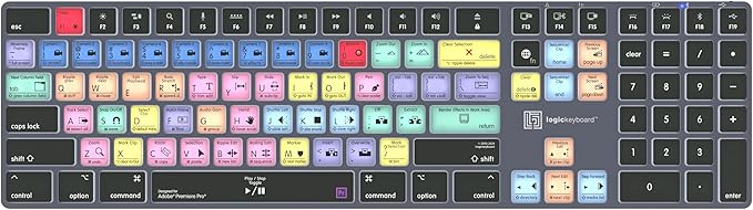 Amazon.com: Logickeyboard Titan Wireless Backlit Keyboard for Adobe ...