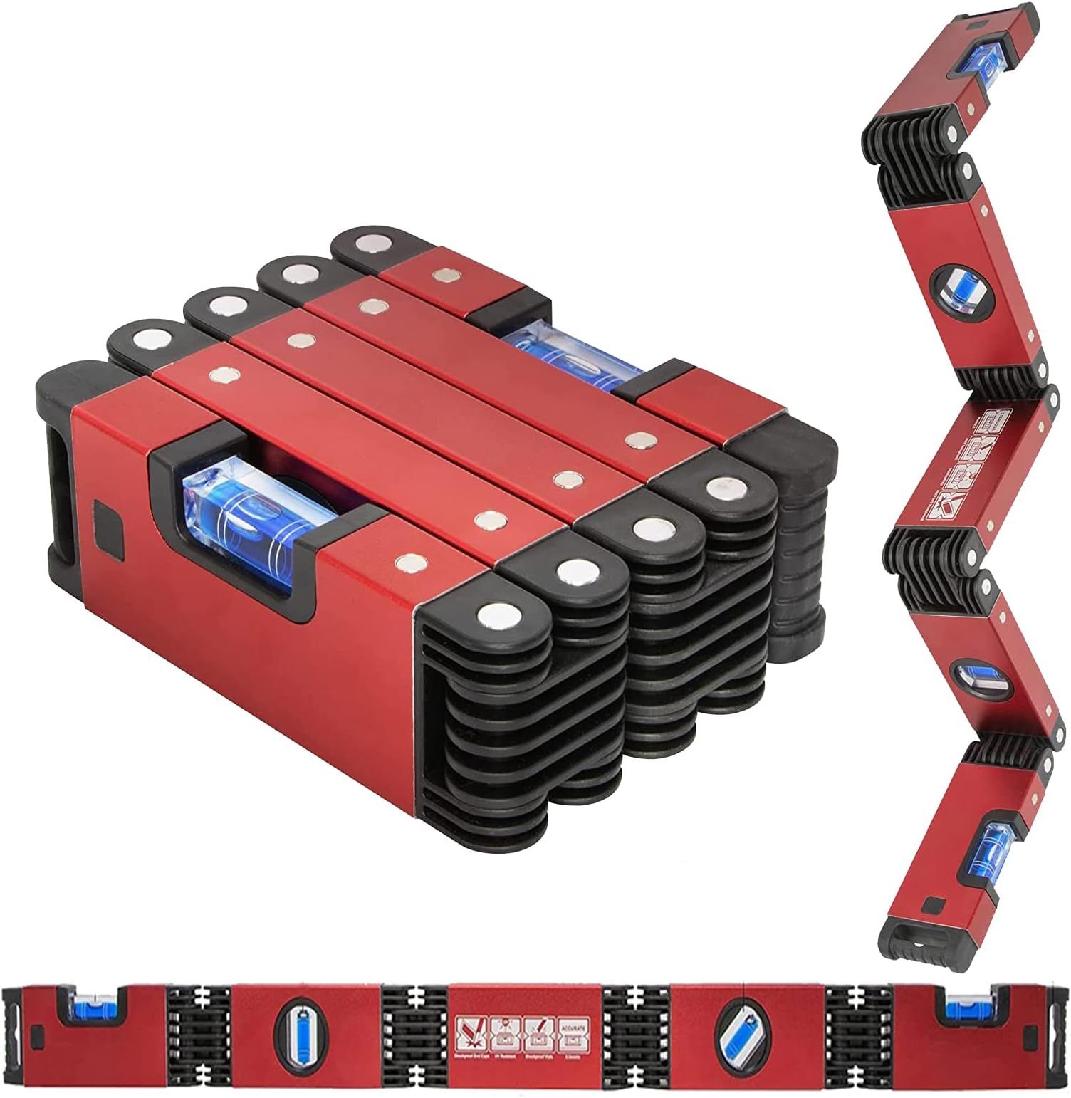 Multi-Function Foldable Level, 28 Inch Foldable Level Measuring Tool ...