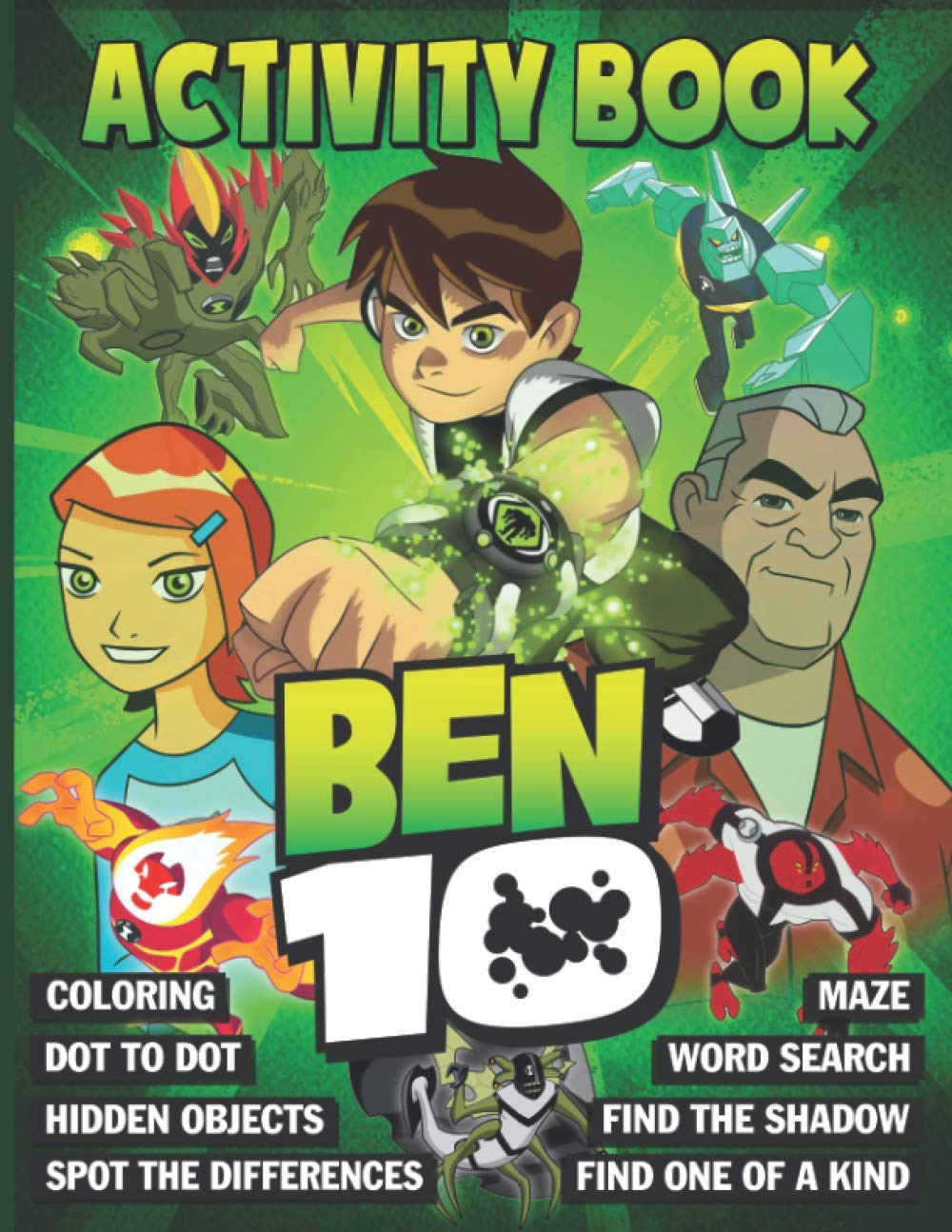 Ben 10 Activity Book Awesome Illustrations Adults Kids Find Shadow ...