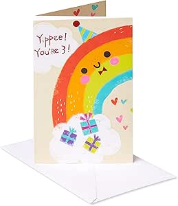 Amazon.com : American Greetings 3rd Birthday Card (Yippee) : Office ...