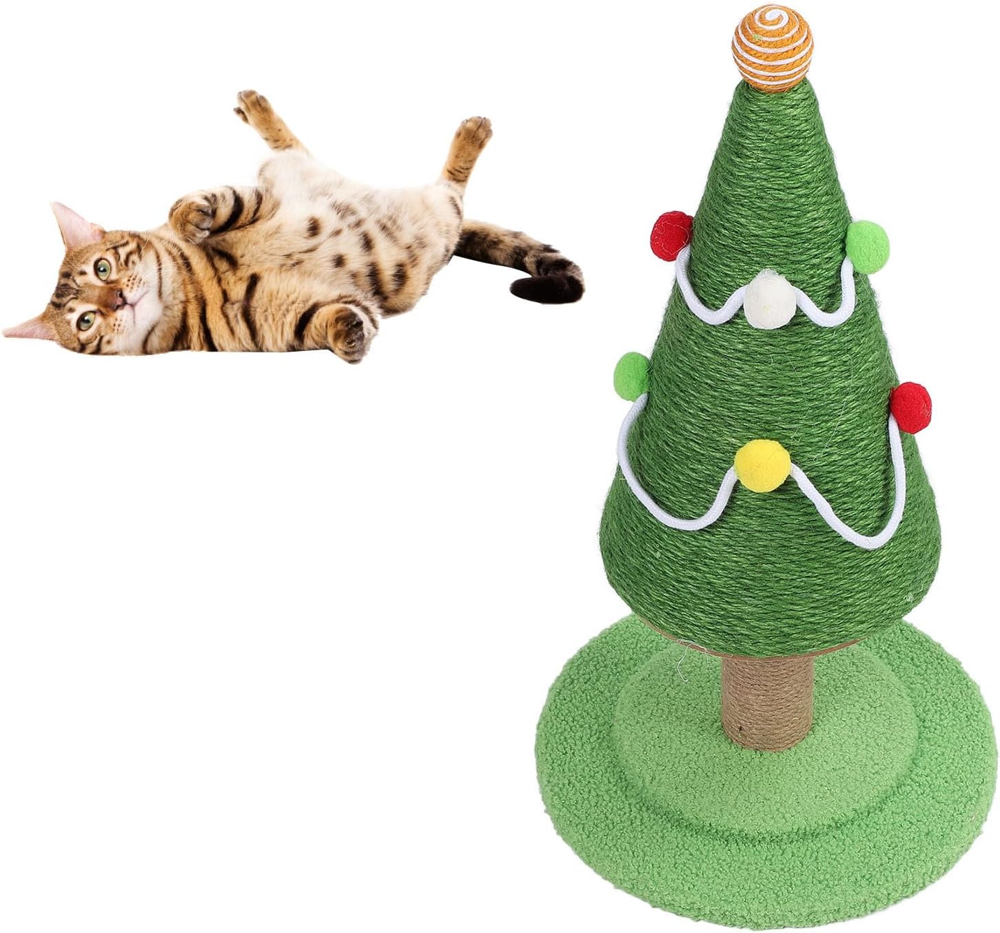 Amazon.com : Christmas Tree Cat Scratching Post, Cat Christmas Tree ...