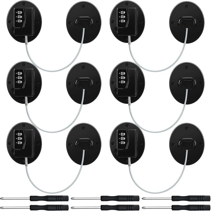 Amazon.com: Hoteam 6 Pcs Cabinet Locks with Combination, Child Safety ...