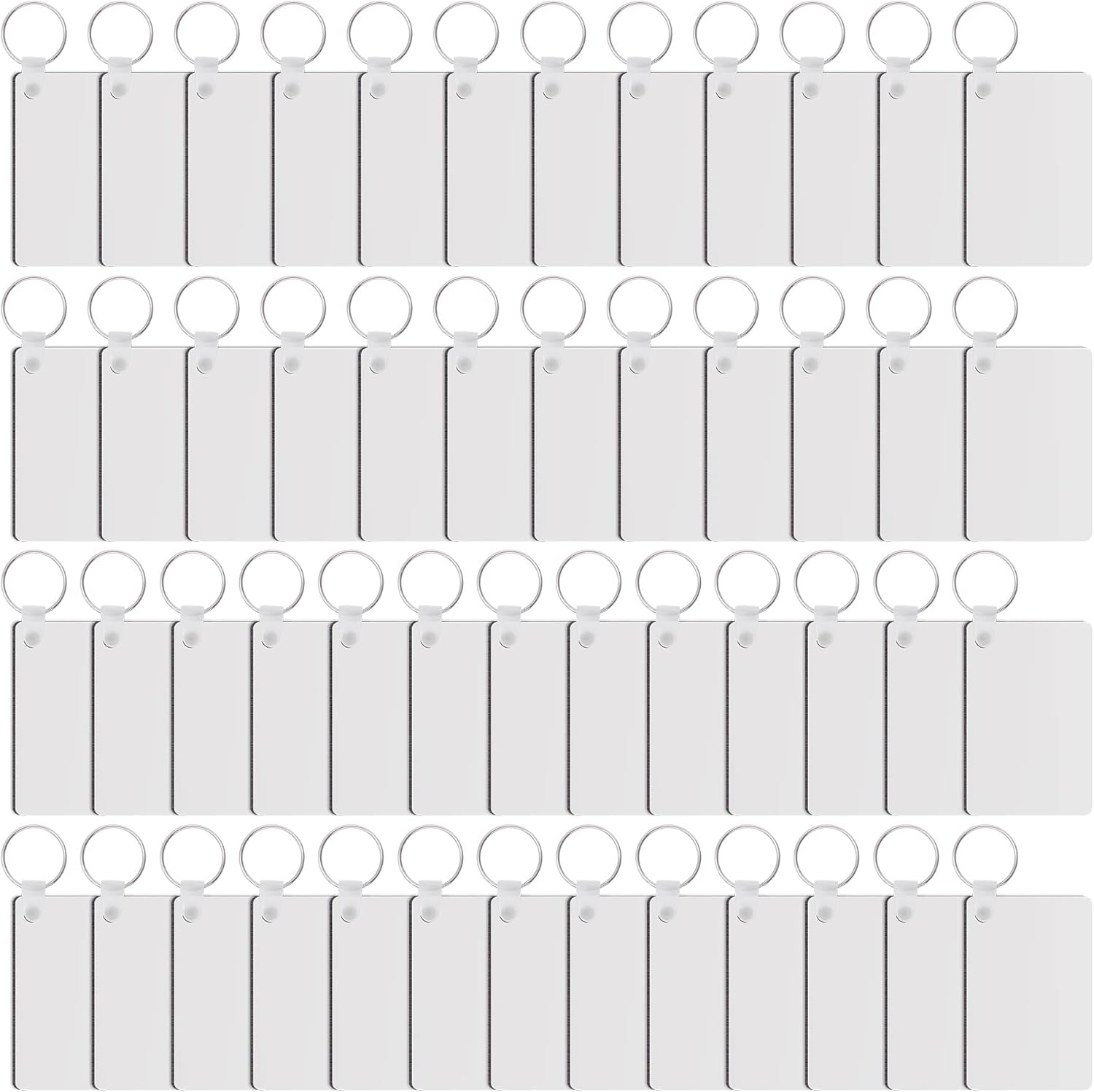 Amazon.com: Duufin 150 Pieces Rectangle Sublimation Keychain Blanks ...