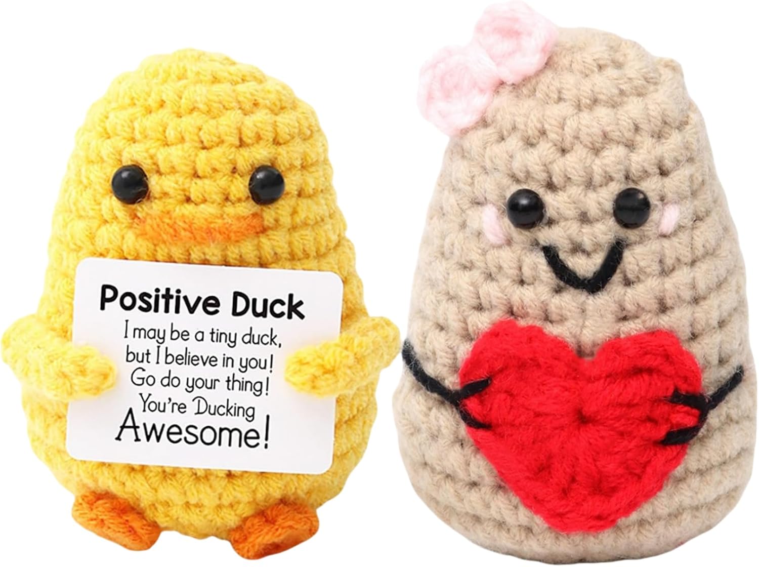 Amazon.com: Crochet Positive Duck, Cute Funny Gifts Positive Duck ...